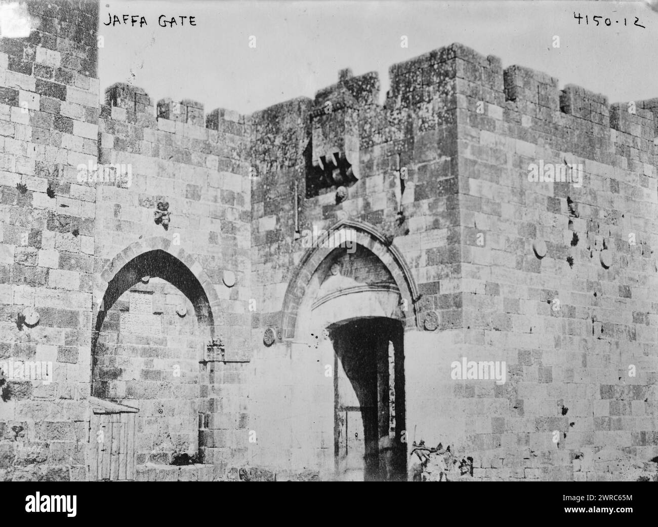 Jaffa Gate, Photograph shows the Jaffa Gate, Jerusalem., Photograph ...