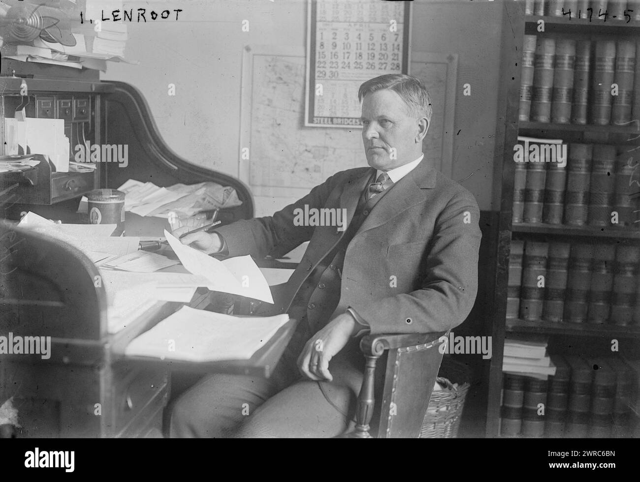 I. Lenroot, Photograph shows Irvine Luther Lenroot (1869?-1949) who was ...