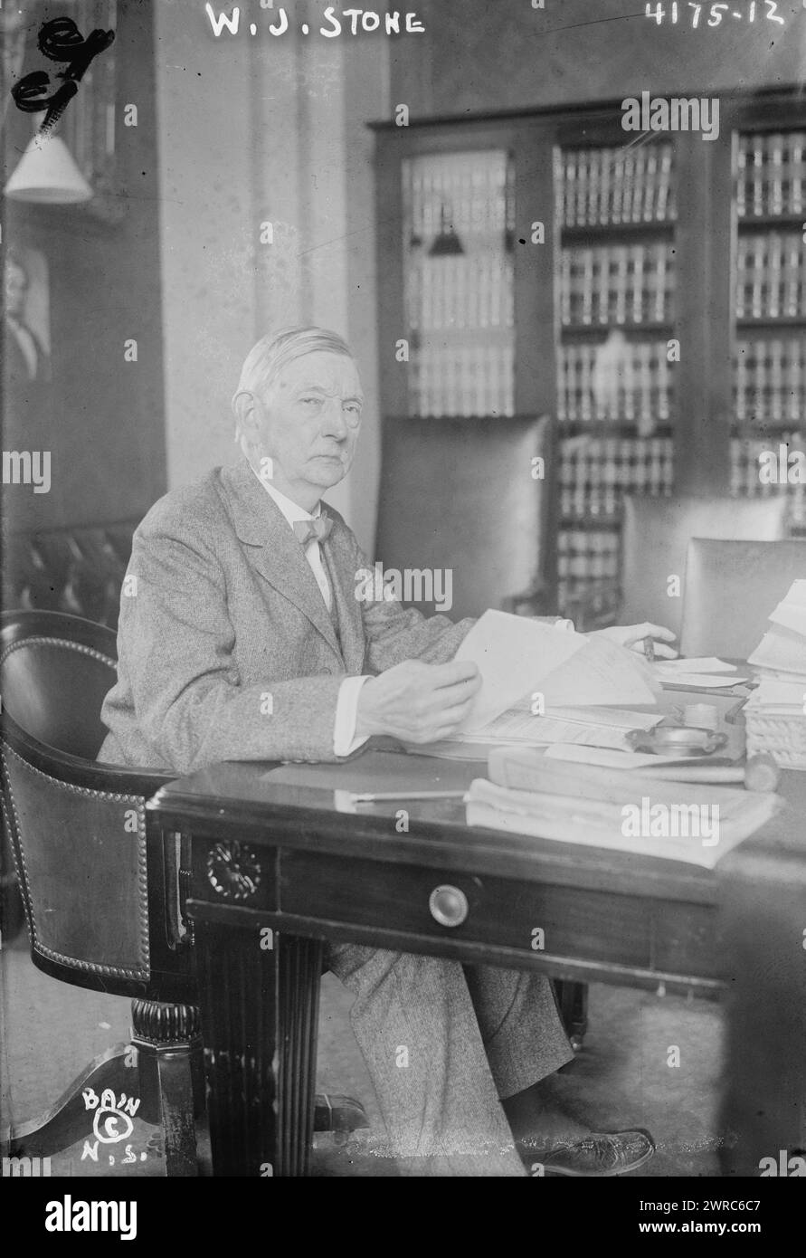 W.J. Stone, Photograph shows William Joel Stone (1848-1918) who was the ...