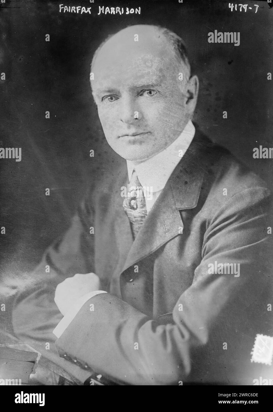 Fairfax Harrison, Photograph shows American lawyer, businessman and ...