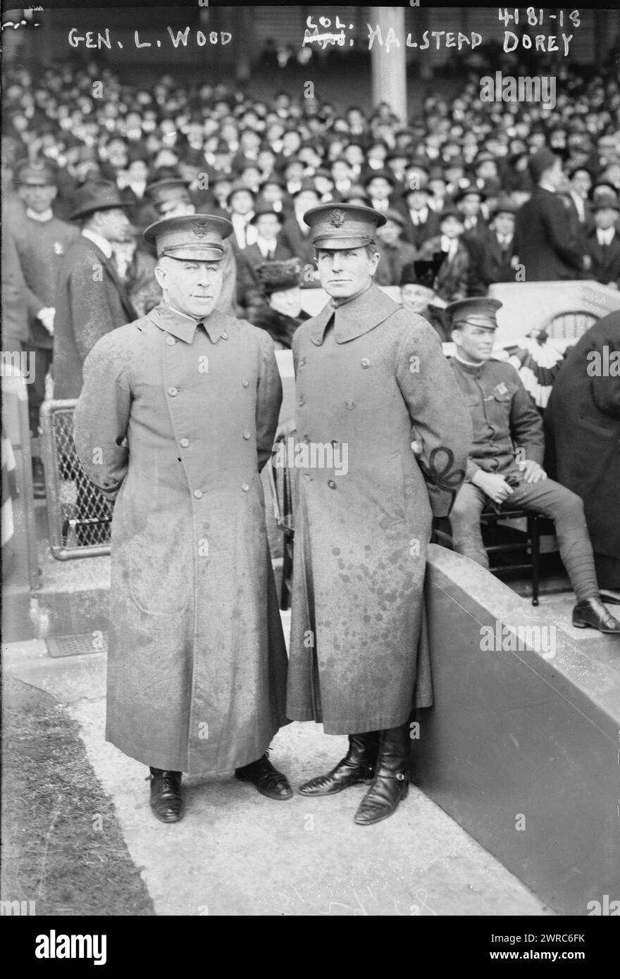 Gen. Leonard Wood & Col. Halstead Dorey, Polo Grounds, 1917, 1917 ...