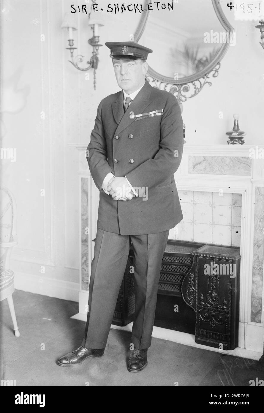 Sir E. Shackleton, Photograph shows arctic explorer Sir Ernest Henry ...