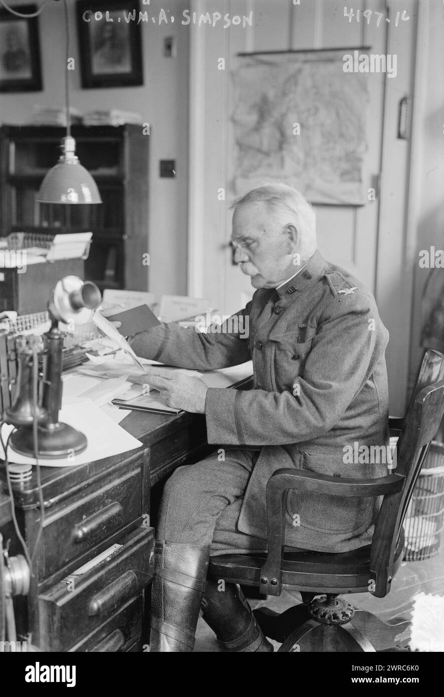 Col. Wm. A. Simpson, Photograph shows Col. William A. Simpson who ...