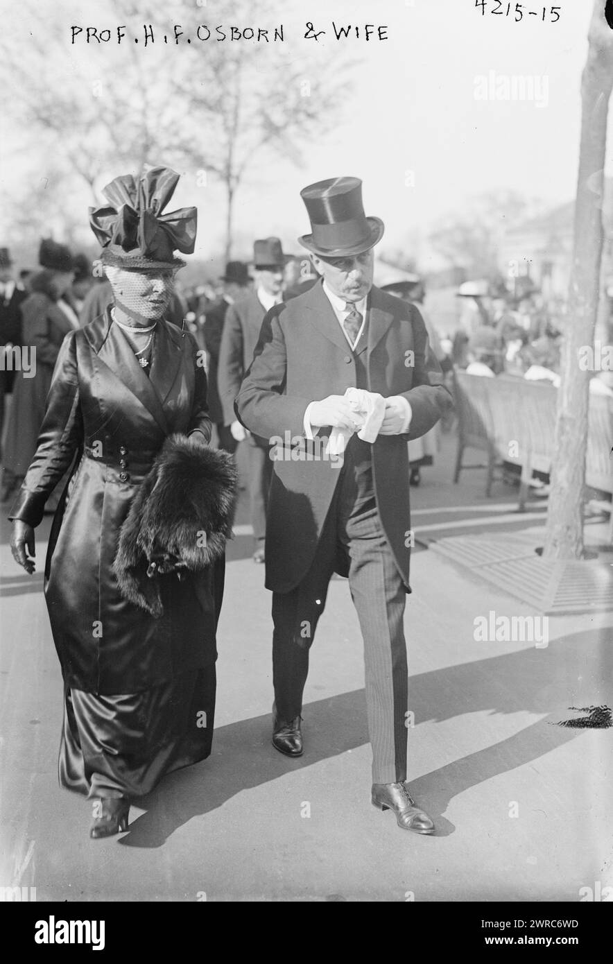 Prof. H.F. Osborn & wife, Photograph shows geologist, paleontologist ...