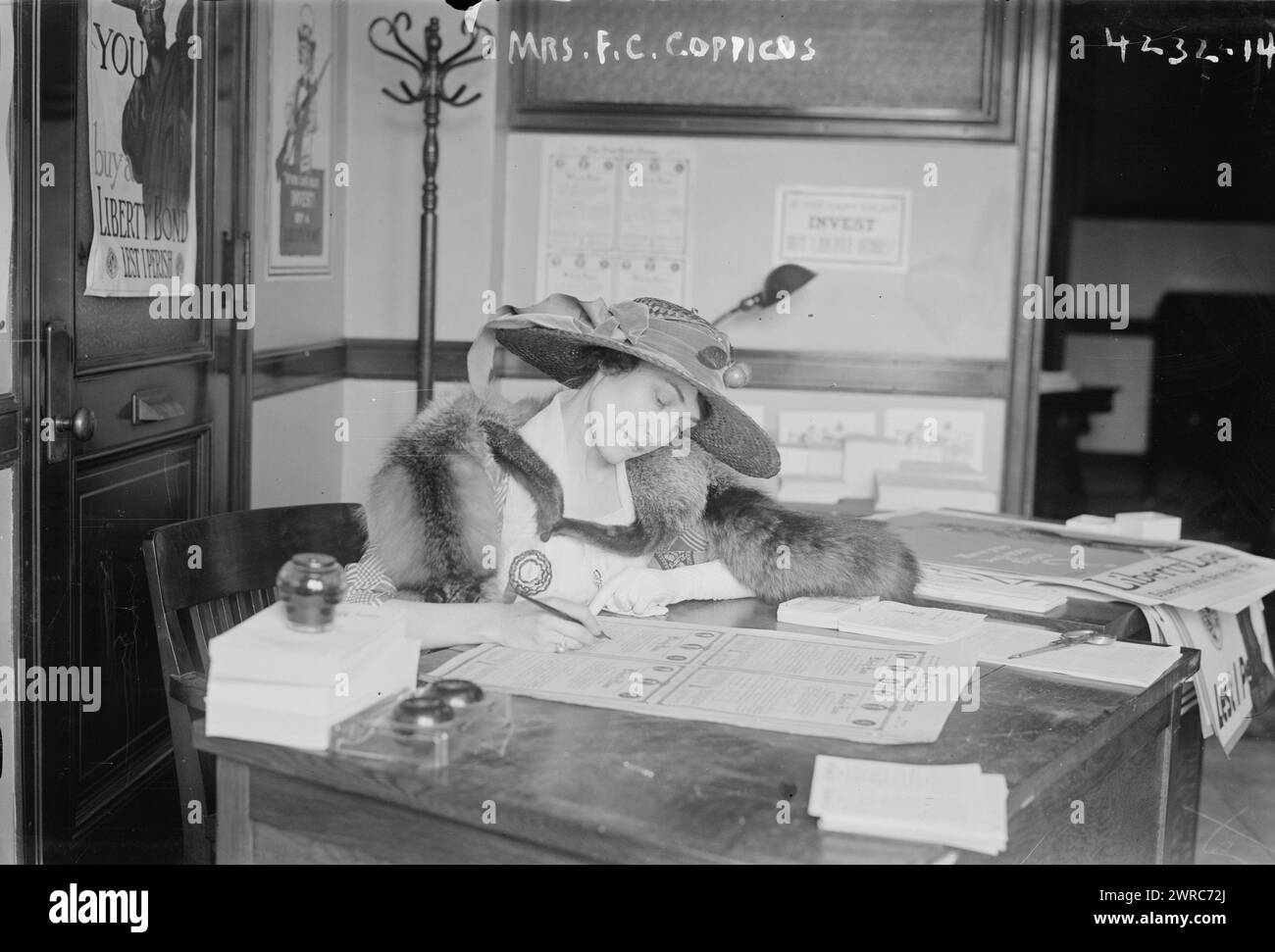 Mrs. F.C. Coppicus, Photograph shows Mrs. Francis Charles Coppicus ...