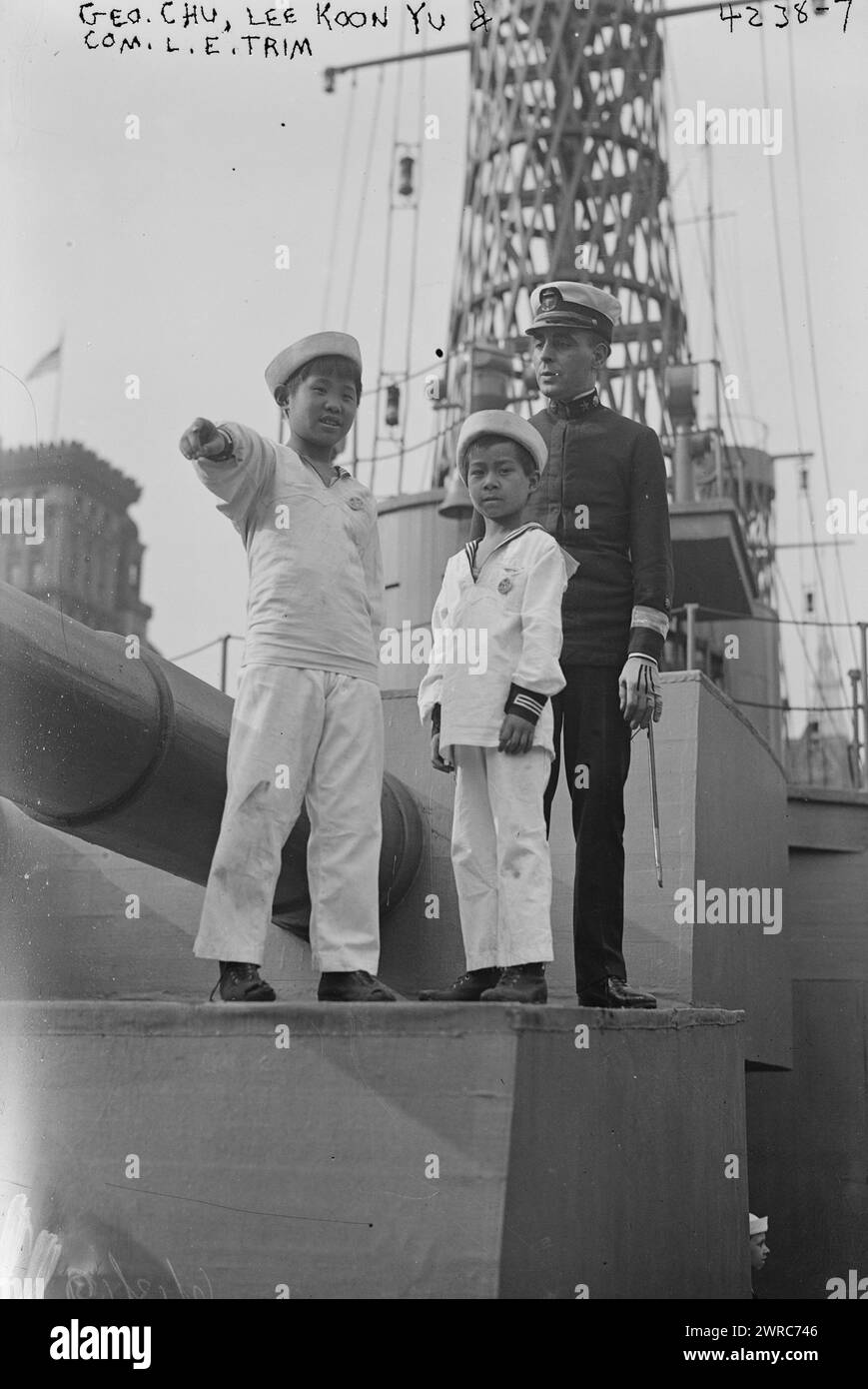Geo. Chu, Lee Koon Yu & Com. L.E. Trim, Photograph shows Chinese ...