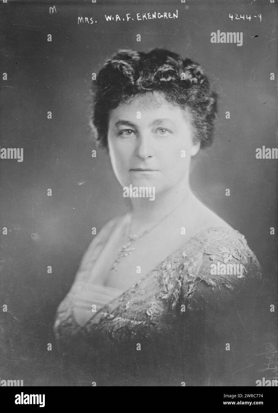 Mrs. W.A.F. Ekengren, Photograph shows the former Laura Walcott Jackson ...
