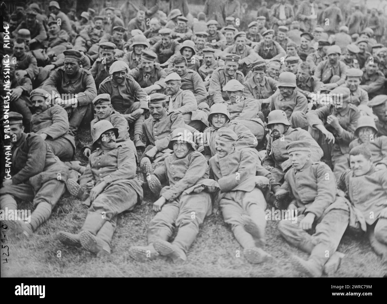 German prisoners, Messines Ridge, Photograph shows German prisoners of ...
