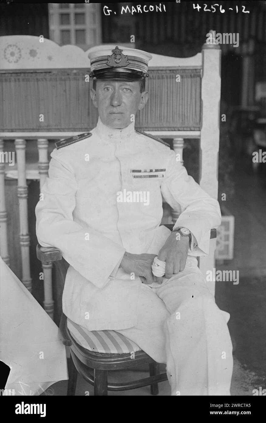 G. Marconi, Photograph shows Italian inventor Guglielmo Marconi (1874 ...