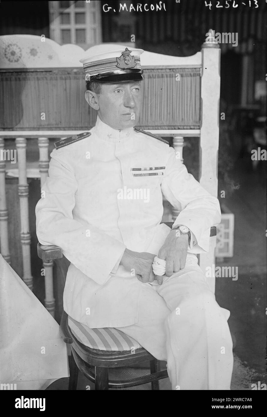 G. Marconi, Photograph shows Italian inventor Guglielmo Marconi (1874 ...