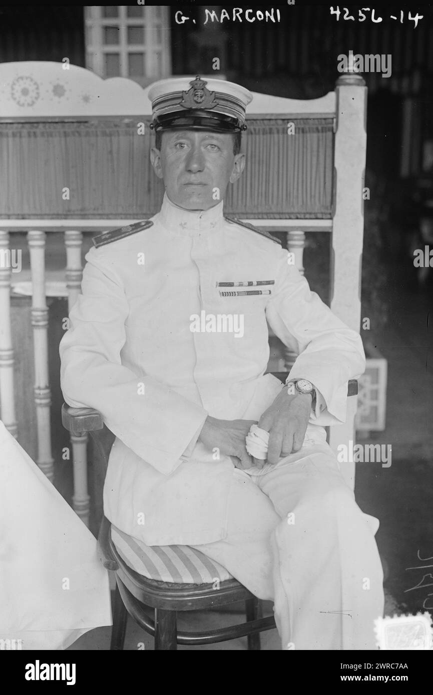 G. Marconi, Photograph shows Italian inventor Guglielmo Marconi (1874 ...