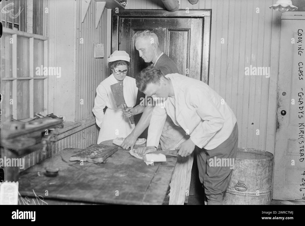 Cooking class, Gladys Kirkstead i.e. Kierstead, Photograph shows a ...