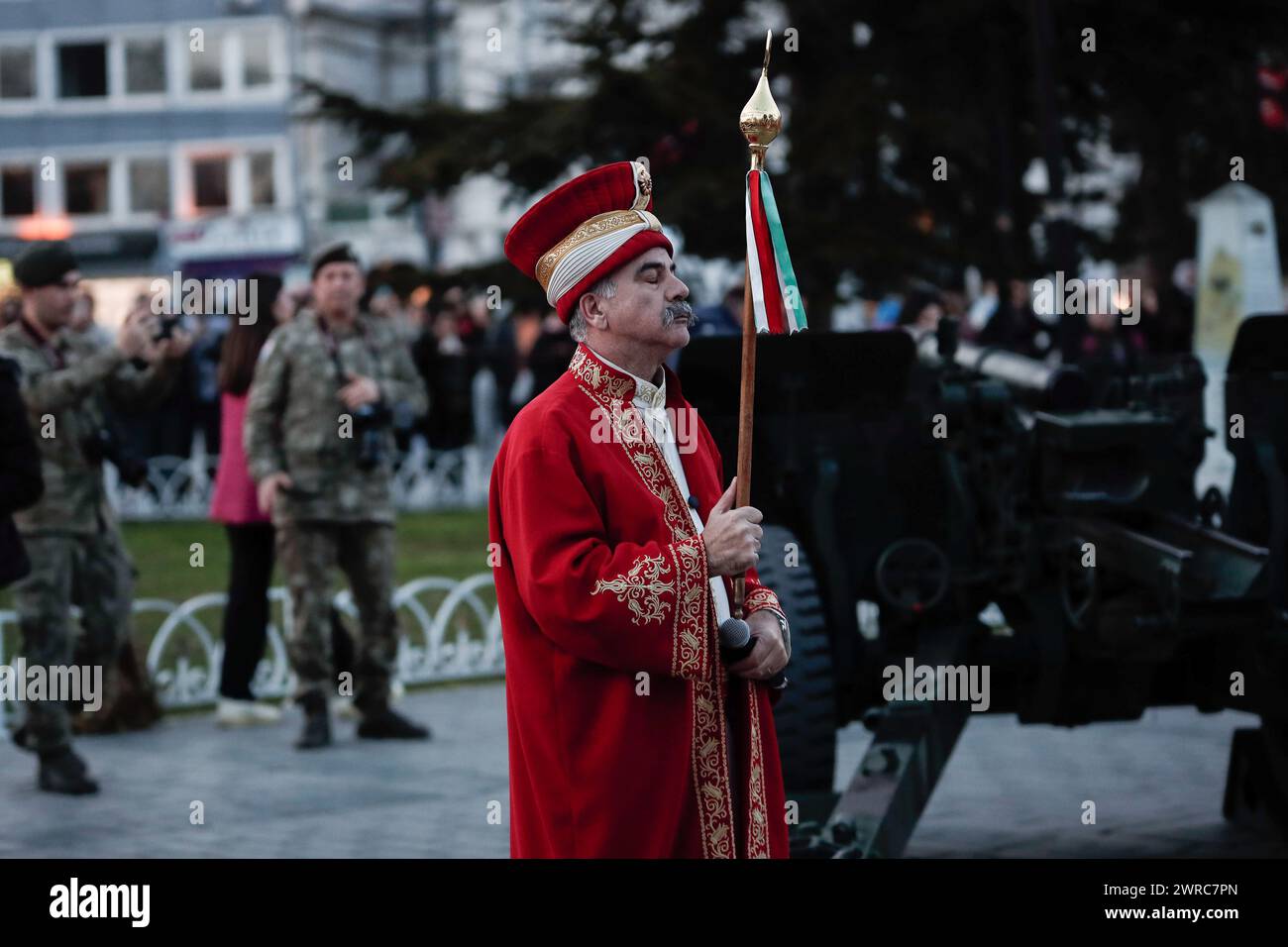 Istanbul, Turkey. 11th Mar, 2024. A Turkish man in a traditional ...