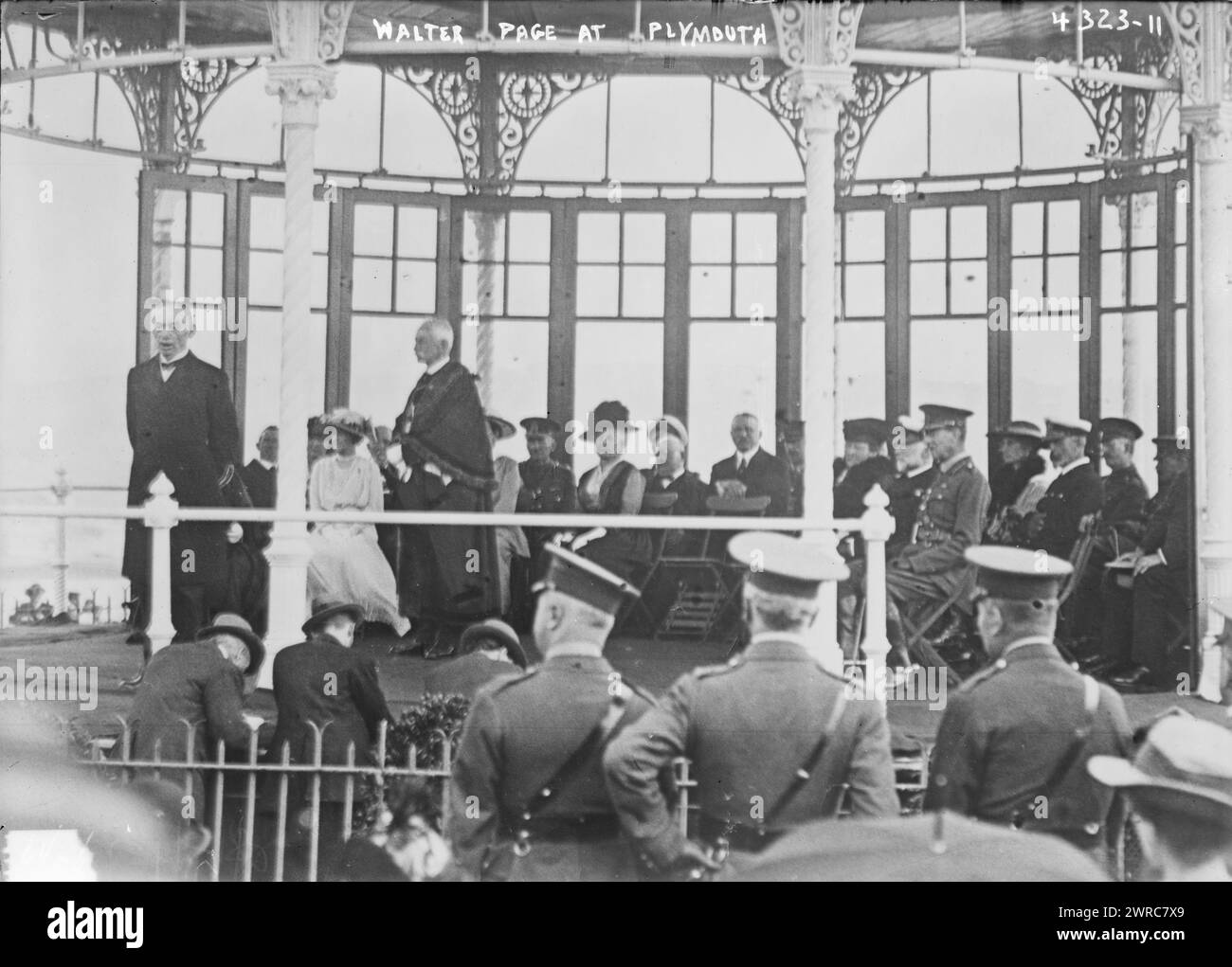 Walter Page at Plymouth, Photograph shows Walter Hines Page (1855-1918), U.S. ambassador to ...