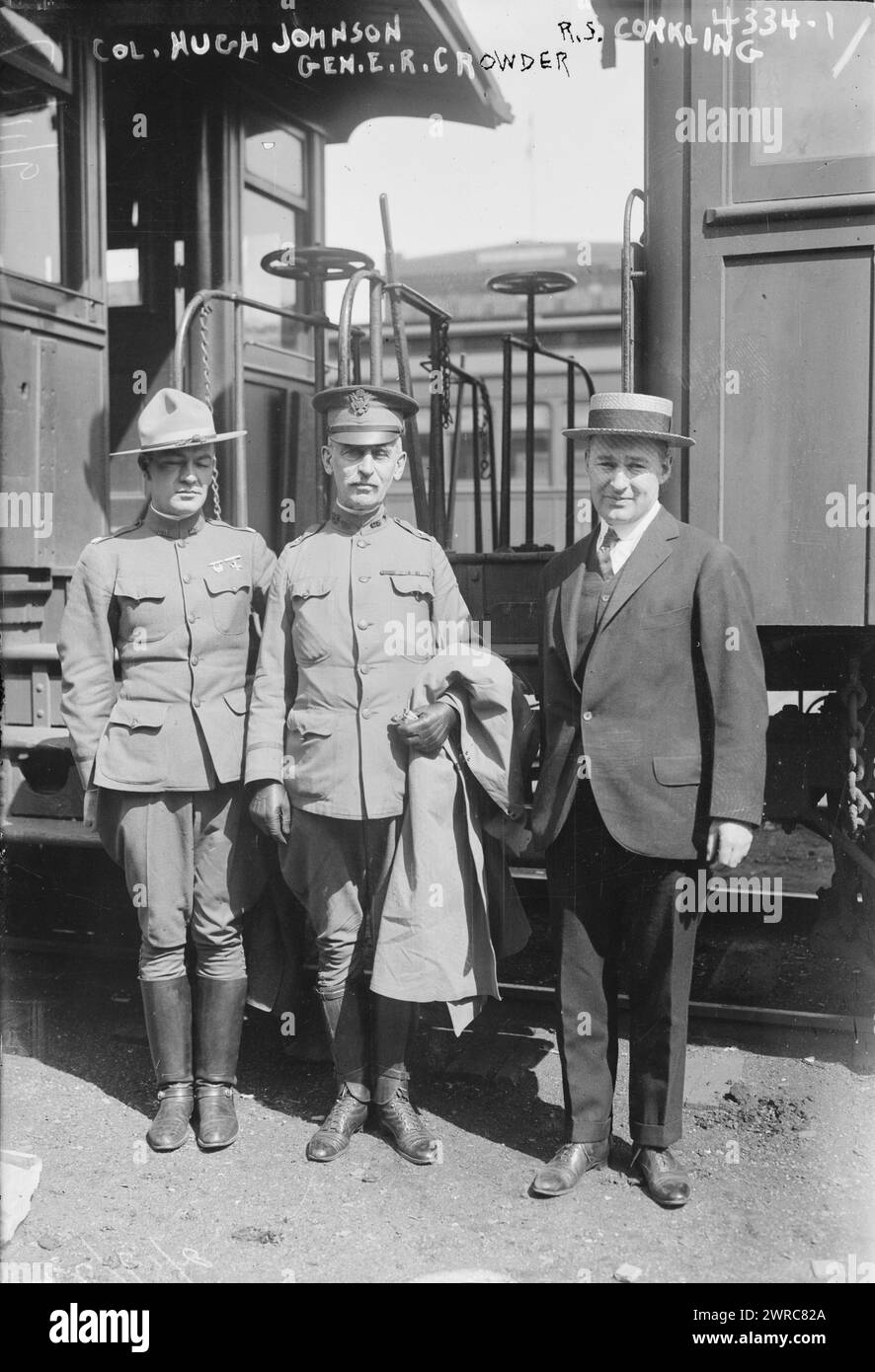 Col. Hugh Johnson, Gen. E.R. Crowder, R.S. Conkling, Photograph show ...