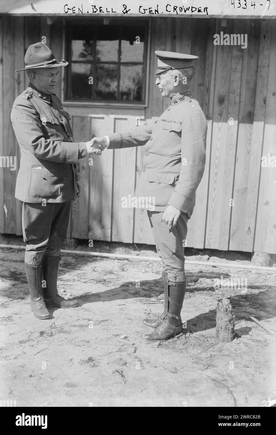 Gen. Bell & Gen. Crowder, Photograph shows Franklin Bell (1856-1919), a ...