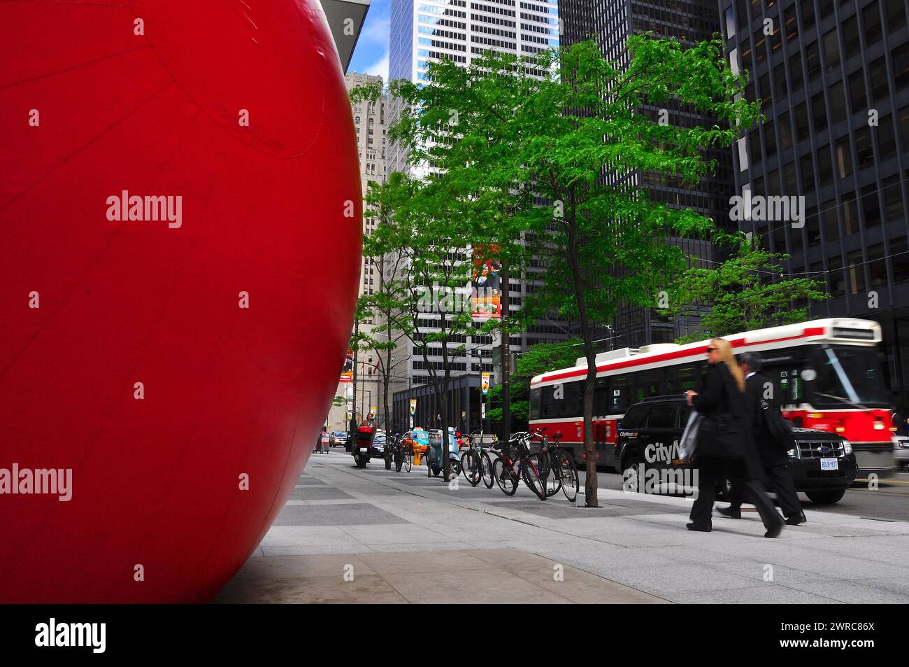 Toronto, Ontario, Canada - 06/12/2009: Red - RedBall art display in ...