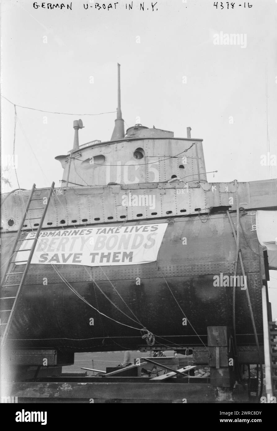 German U-Boat in N.Y., Photograph shows the SM UC-5, a German Type UC I ...