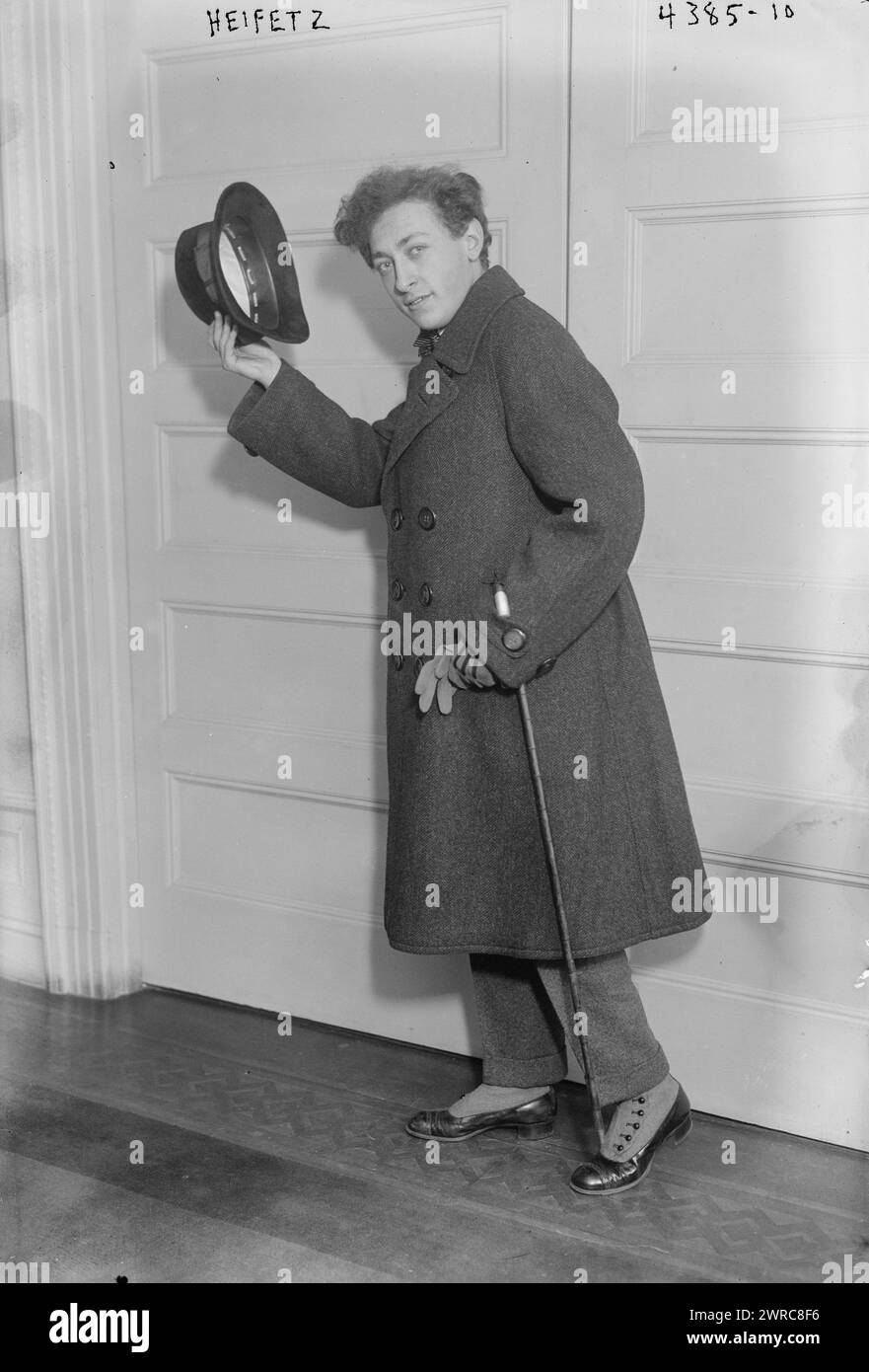 Heifetz, Photograph shows violinist Jascha Heifetz (1901-1987)., 1917 ...