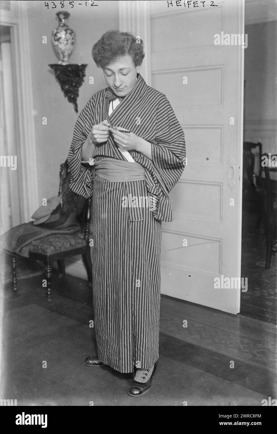 Heifetz, Photograph shows violinist Jascha Heifetz (1901-1987)., 1917 ...