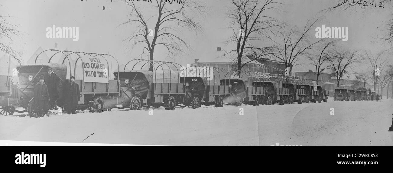 U.S. Army truck train, between ca. 1915 and ca. 1920, Glass negatives, 1 negative: glass Stock ...