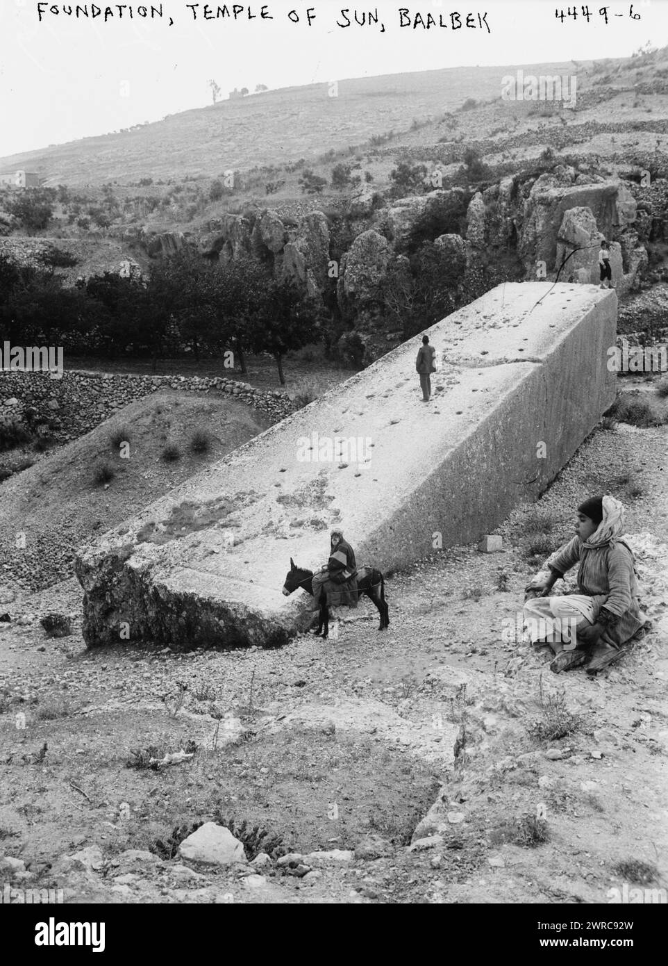 Foundation, Temple of Sun, Baalbek, between ca. 1915 and ca. 1920 ...