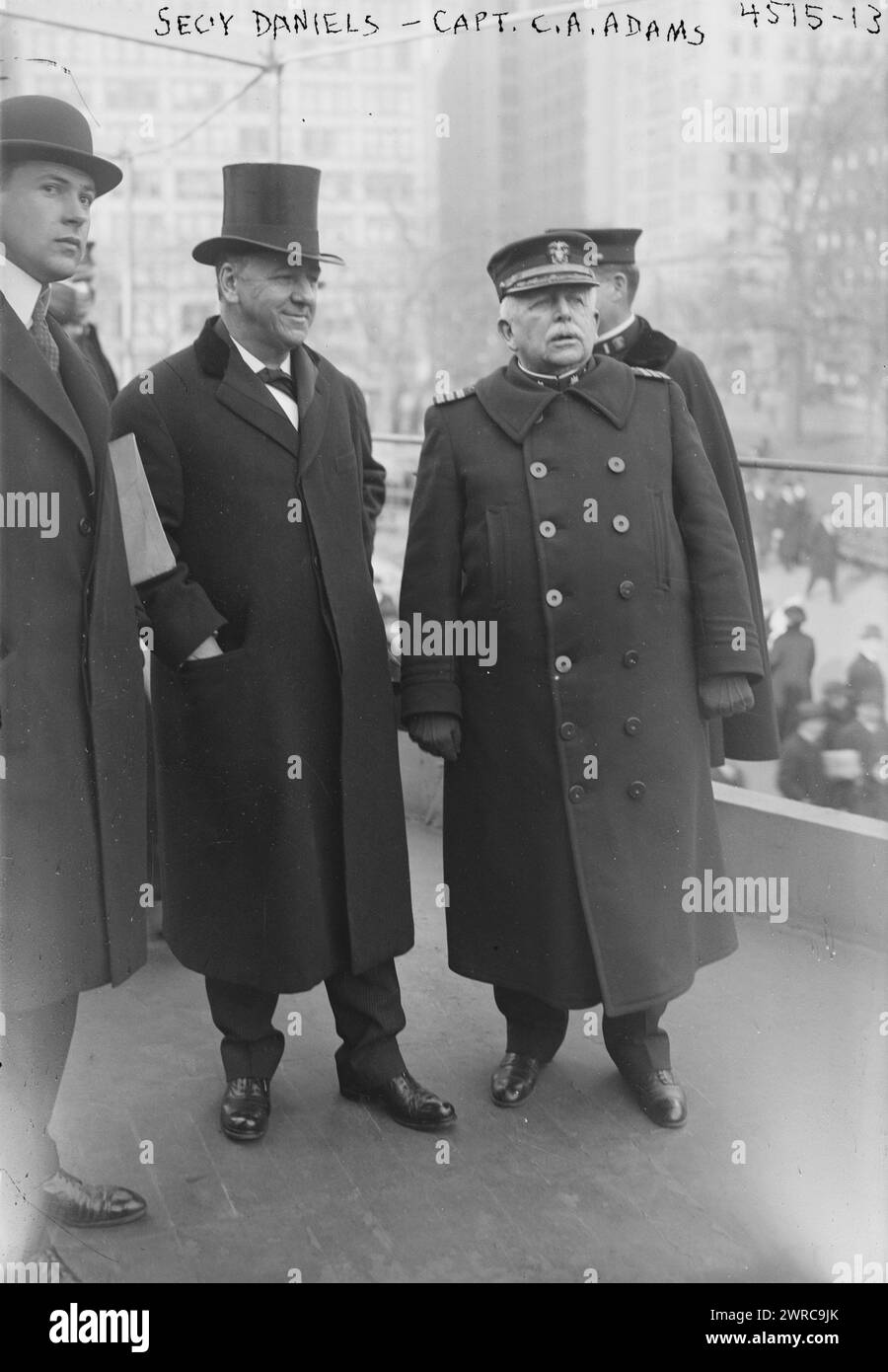Secy Daniels, Capt. C.A. Adams, Photograph shows Secretary of the Navy ...