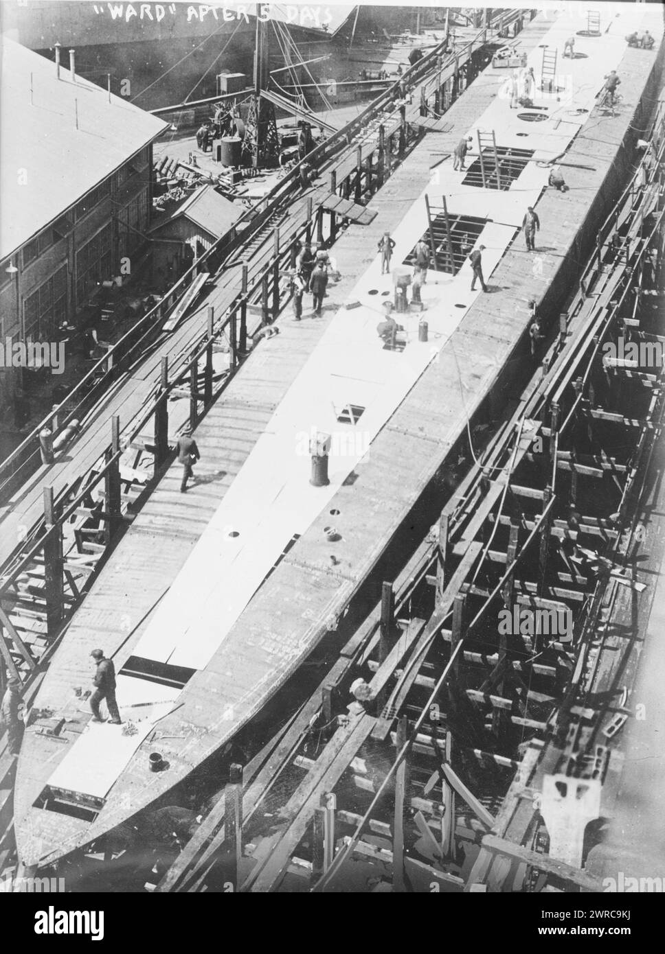 WARD after 5 days, Photograph shows the USS Ward (DD-139), a destroyer ...