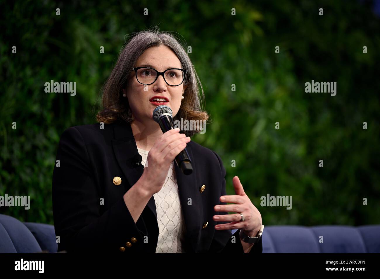 Sydney, Australia. 12th Mar, 2024. Coles Group CEO Leah Weckert is seen ...