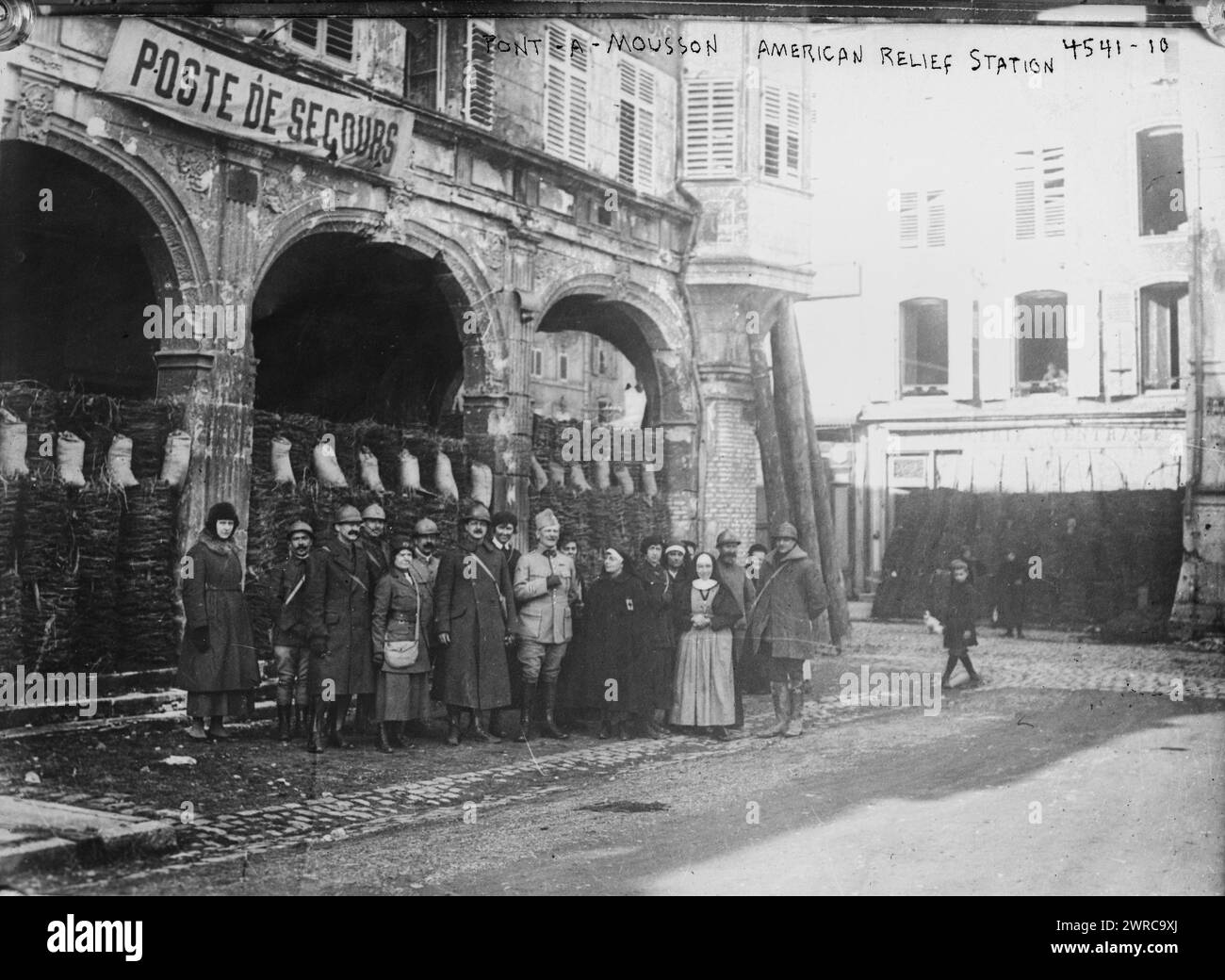 Pont-a-Mousson, American Relief Station, Photograph shows an American ...