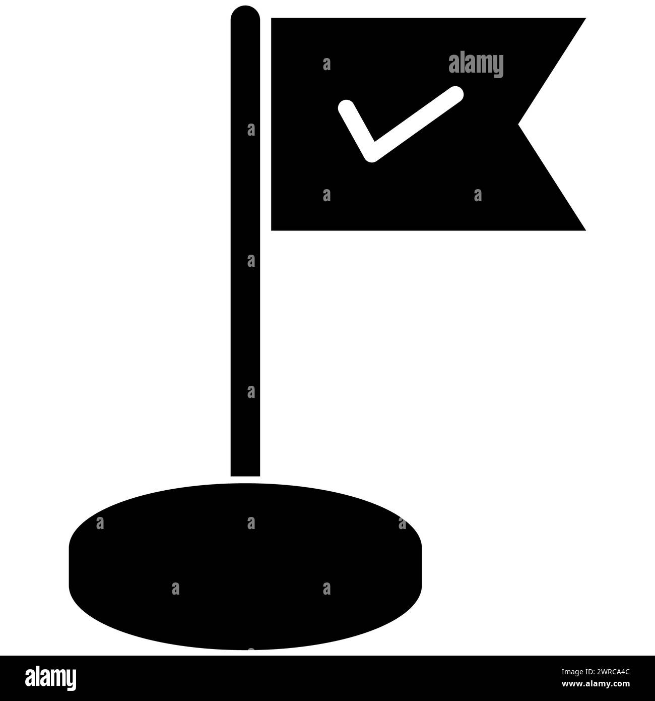 Milestone icon. Place pin sign. Flag pointer symbol. flat style Stock ...