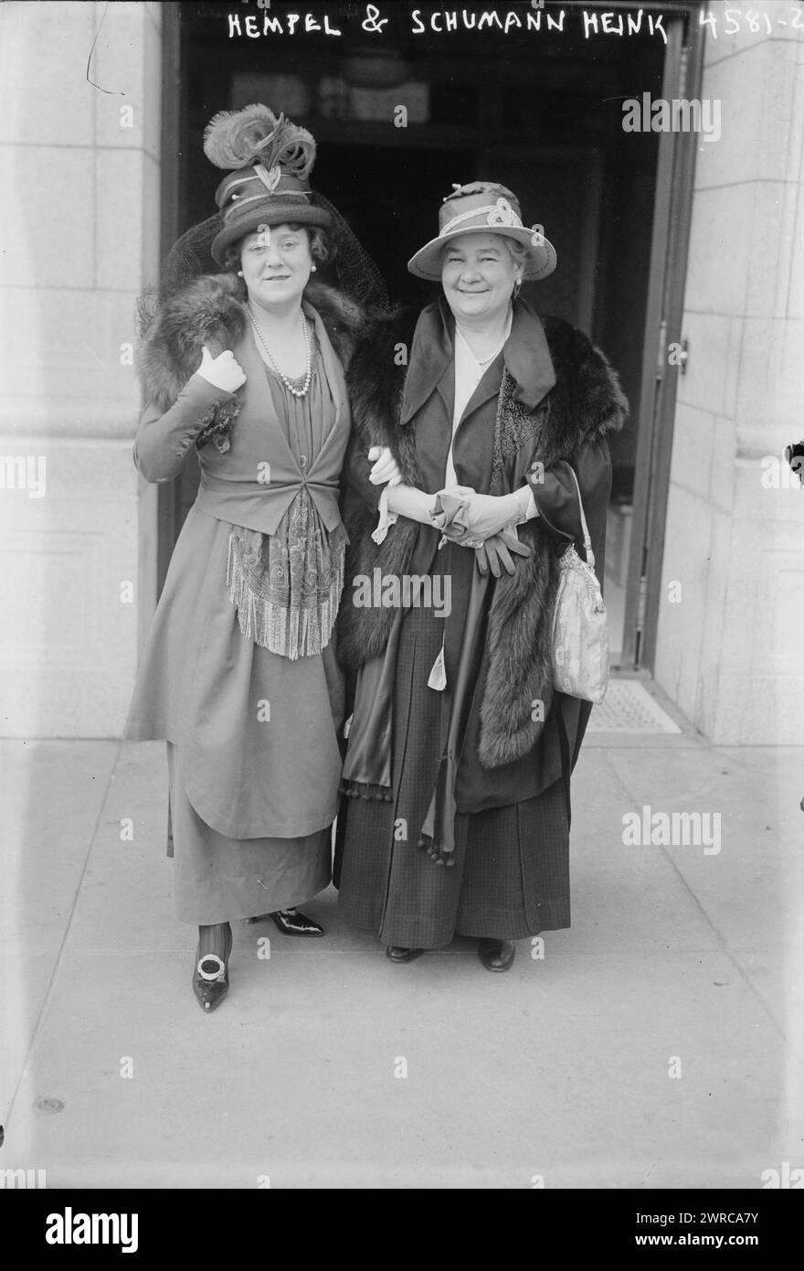 Hempel & Schumann Heink, Photograph shows German opera singer Frieda ...