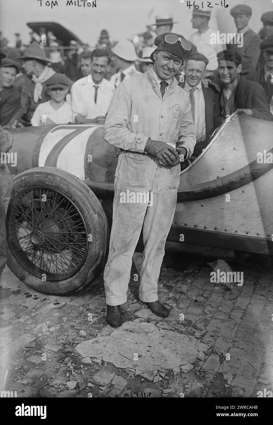 Tom Milton, Photo shows American race car driver Thomas 'Tommy' Milton ...