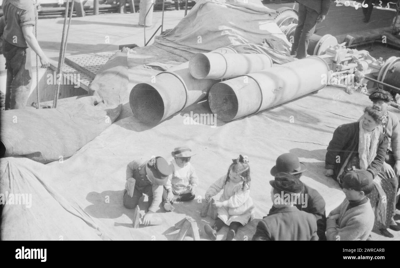 Steerage children at play on FRIEDRICH DER GROSSE, between ca. 1915 and ...