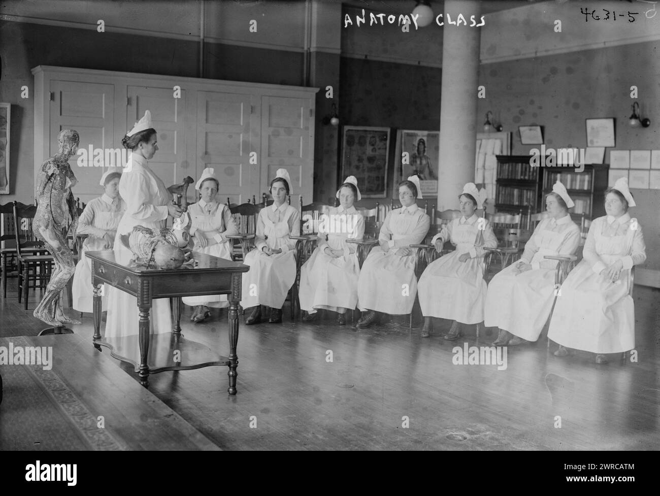 Anatomy class, Photograph shows the Metropolitan Hospital Training ...