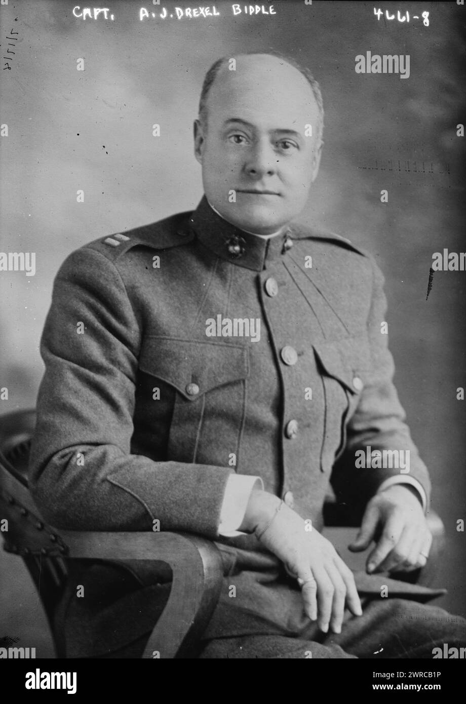 Capt. A.J. Drexel Biddle, Photograph shows Anthony Joseph Biddle, Sr ...