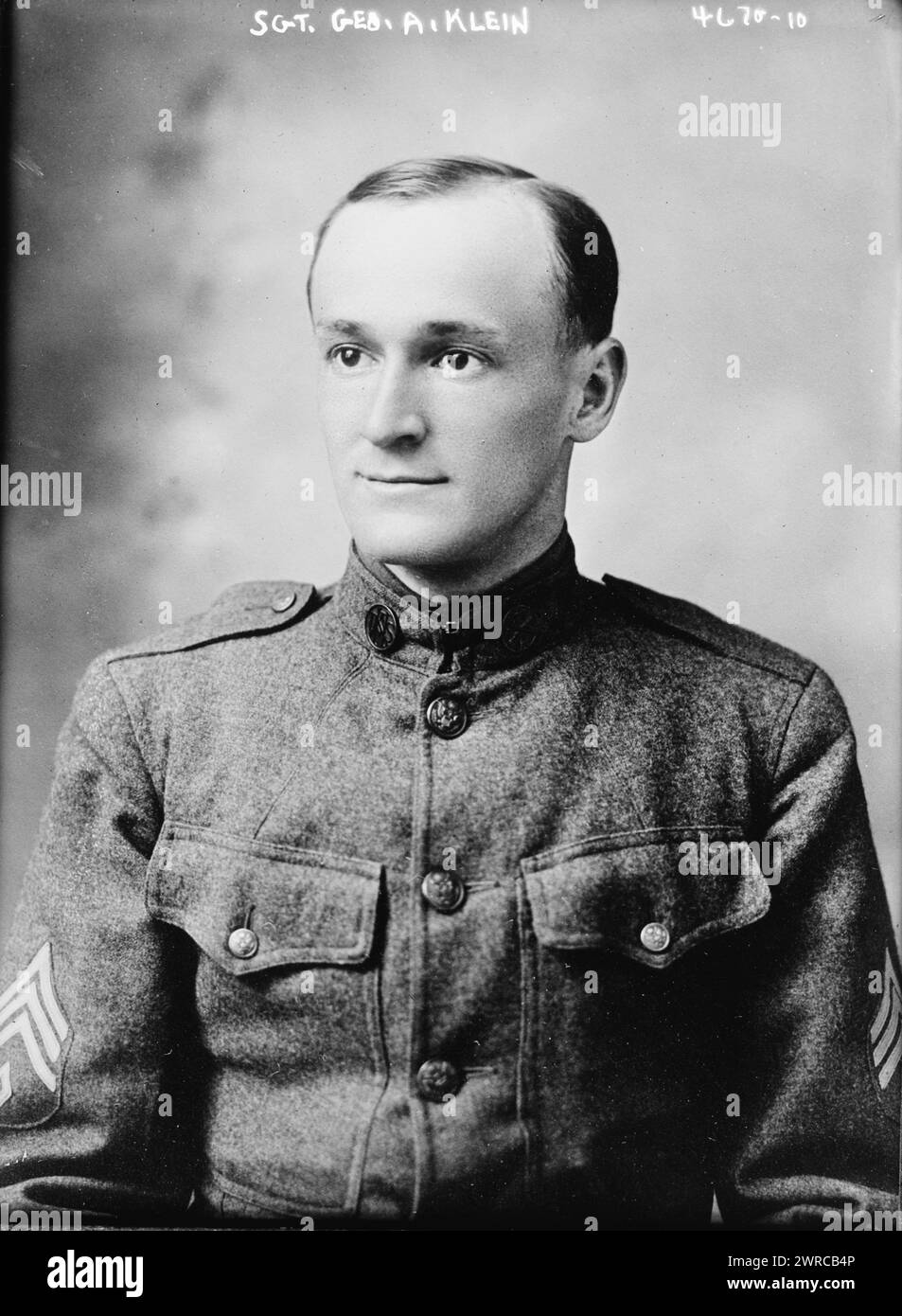 Sgt. Geo. A. Klein, Photograph shows First Sergeant George A. Klein ...