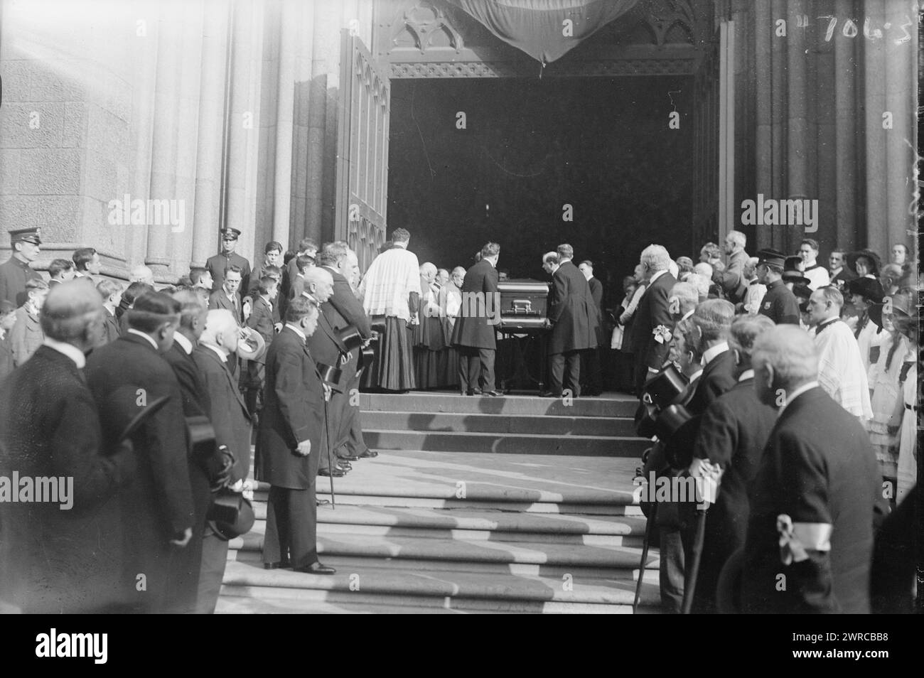 Farley funeral, Photograph shows the funeral of Cardinal John Murphy ...