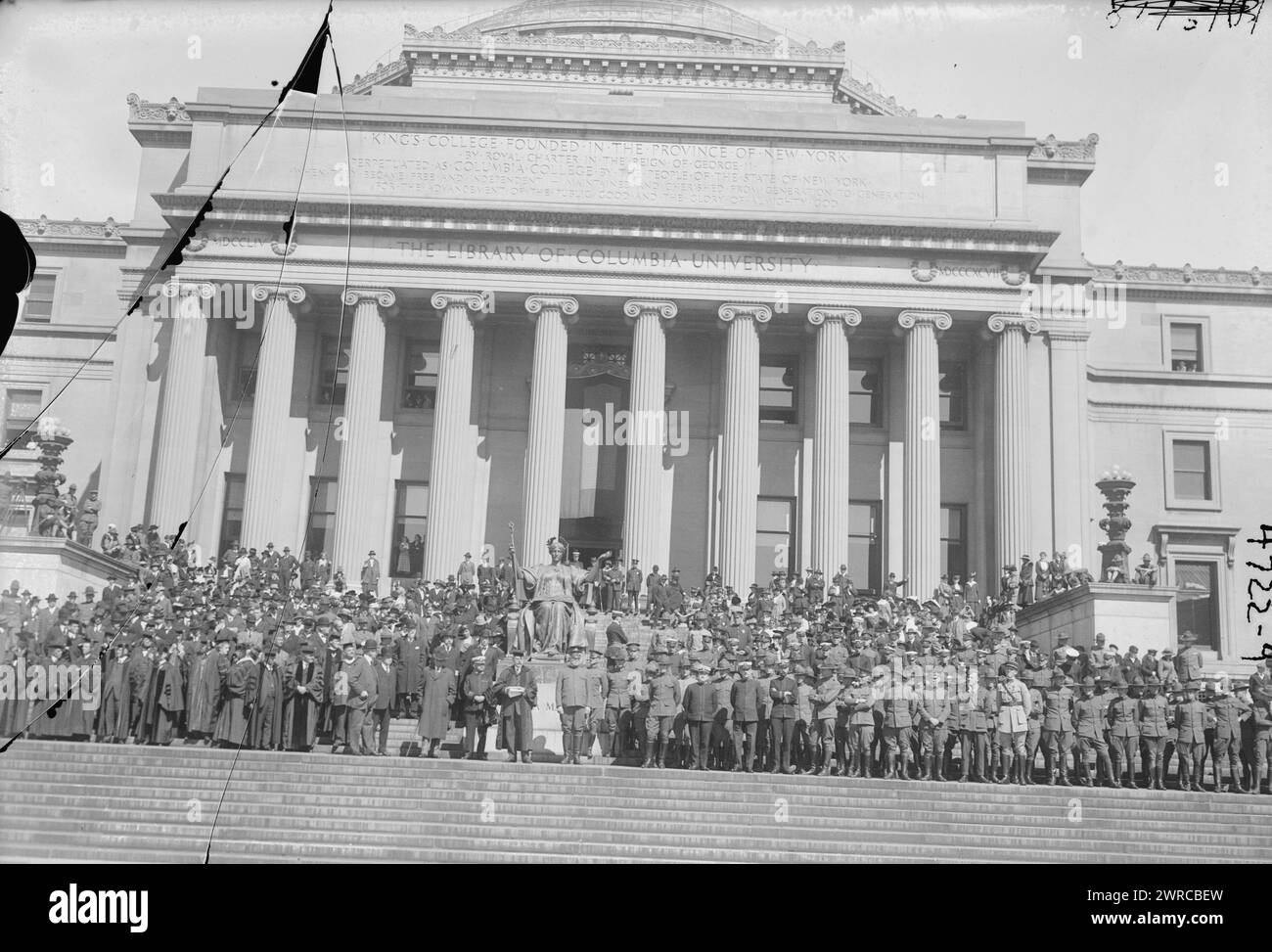 S.A.T.C. at Columbia, Photograph shows members of the Student Army ...