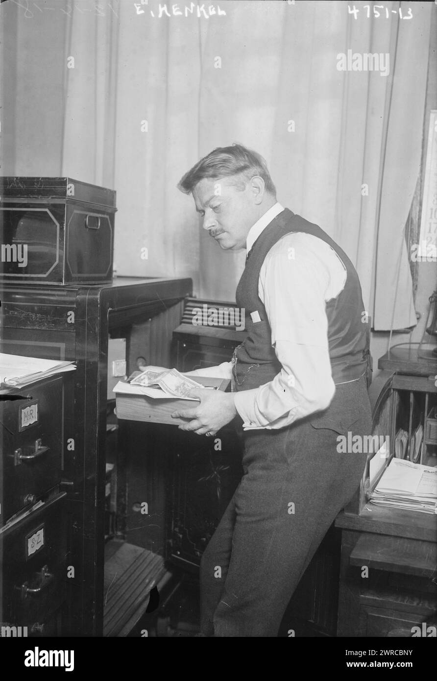 E. Henkel, Photograph shows Ernest Henkel (1873-1935) who was the ...