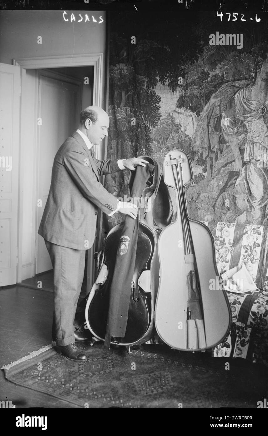 Casals, Photograph shows Spanish cellist Pablo Casals (1876-1973) with ...