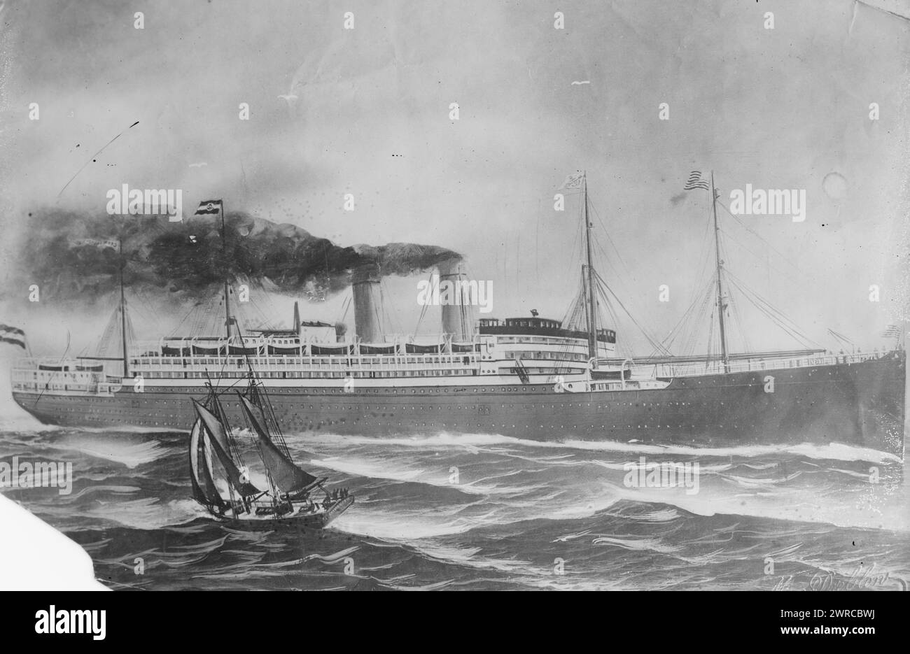 GEORGE WASHINGTON, Photograph shows the ocean liner SS George Washington., between ca. 1915 and ...