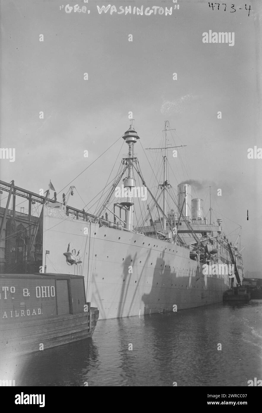 GEO. WASHINGTON, Photograph shows the ocean liner SS George Washington ...