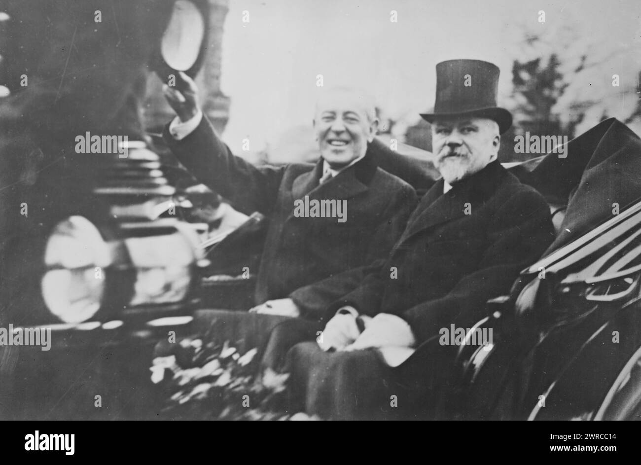 Wilson & Poincare, Photograph shows French president Raymond Poincaré ...