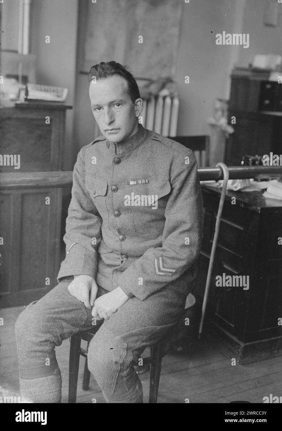 Photograph soldier seated in Black and White Stock Photos & Images - Alamy
