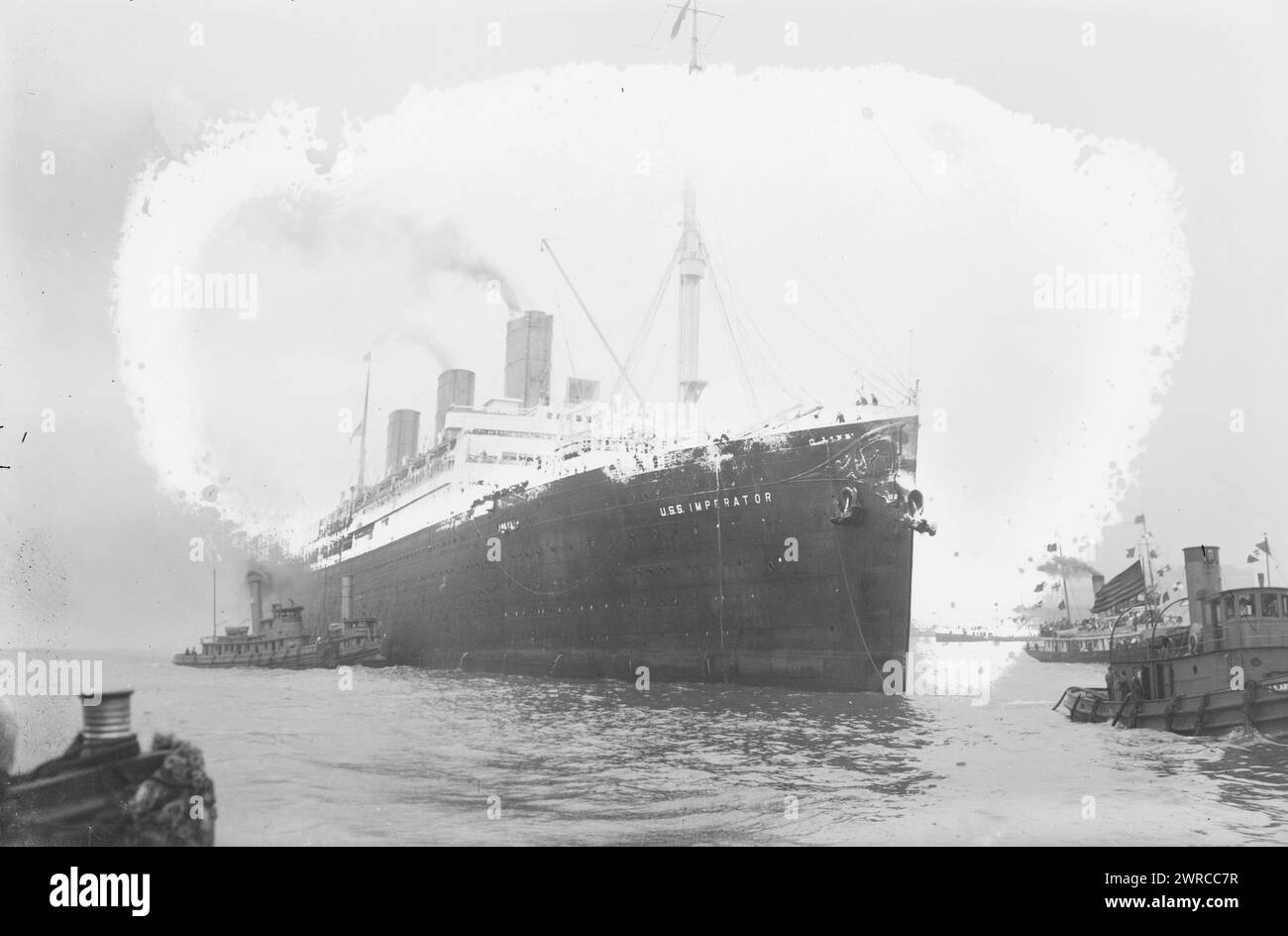 IMPERATOR, Photo shows the U. S.S. Imperator, formerly the S.S ...