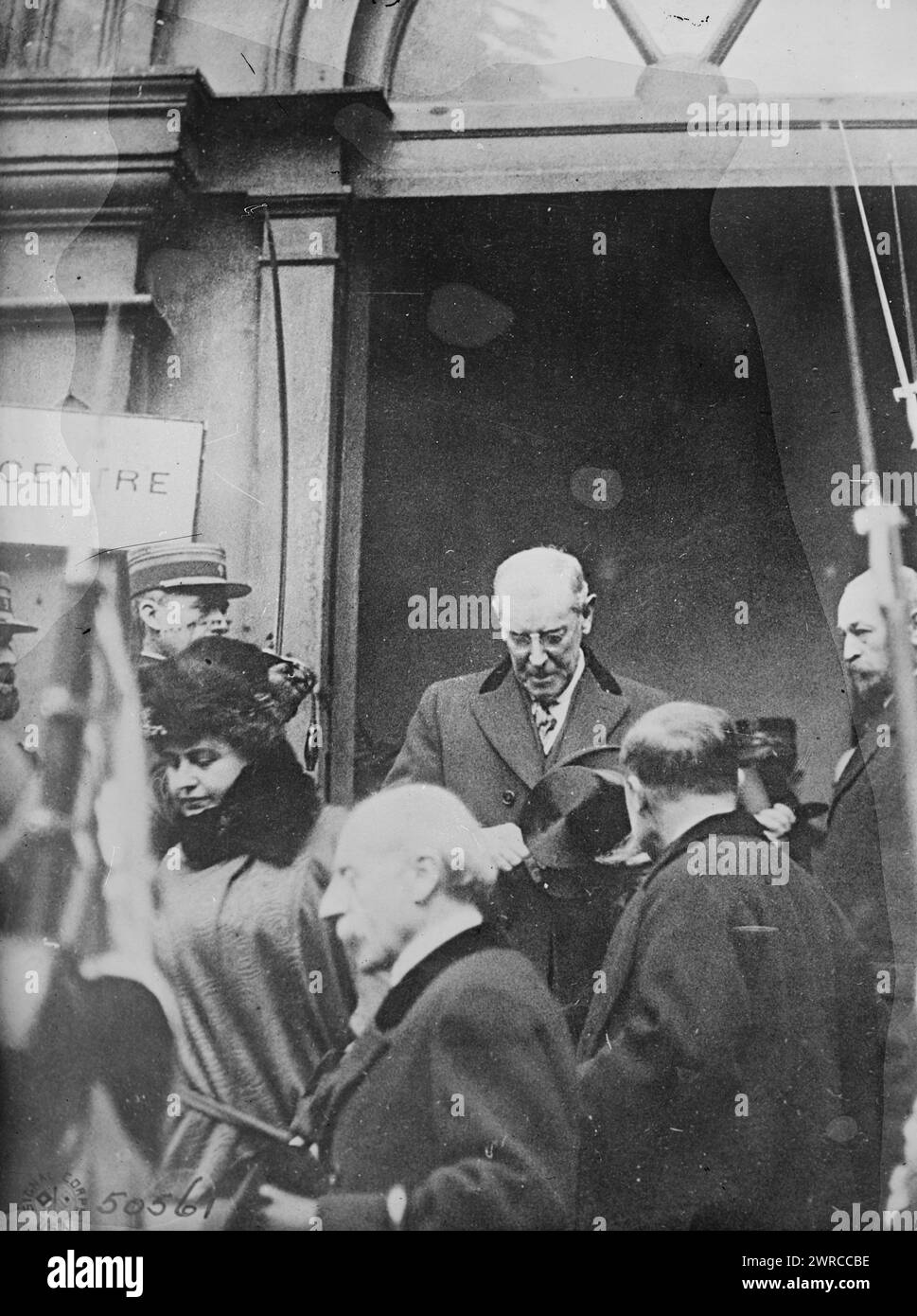 Wilson, Paris, Photograph shows President Woodrow Wilson (1856-1924 ...