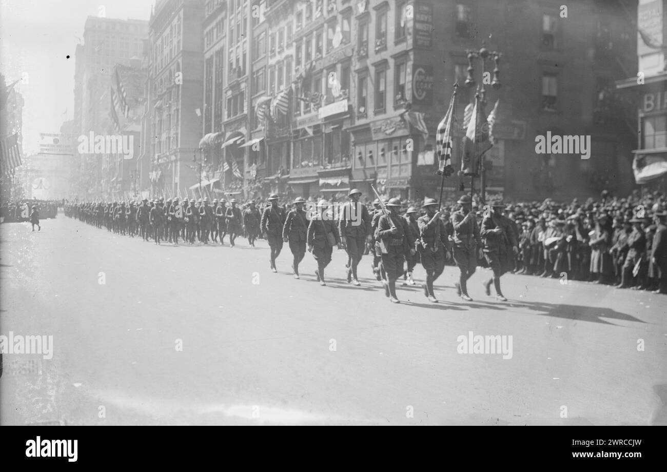 27th Parade, Photograph shows parade for the soldiers of the U.S. Army ...