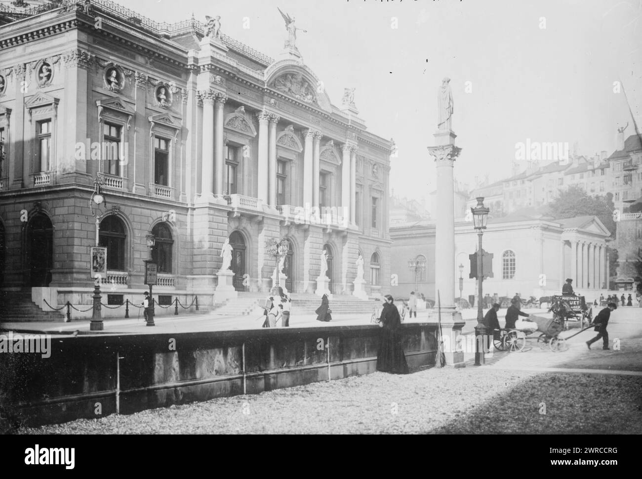 New Theatre, Geneva, Photograph shows the Grand Théâtre de Genève an ...