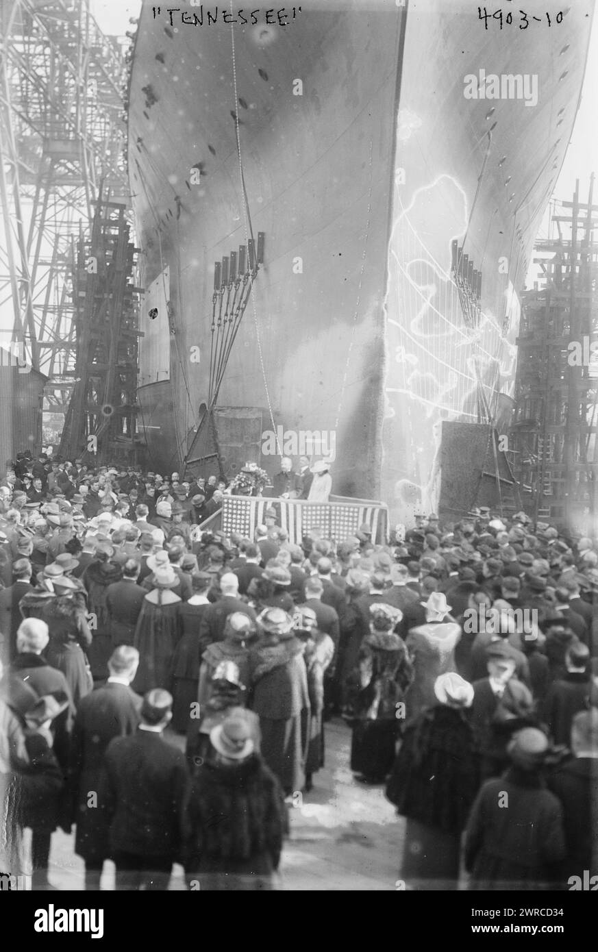 TENNESSEE, Photograph shows a crowd and the launching platform near the ...